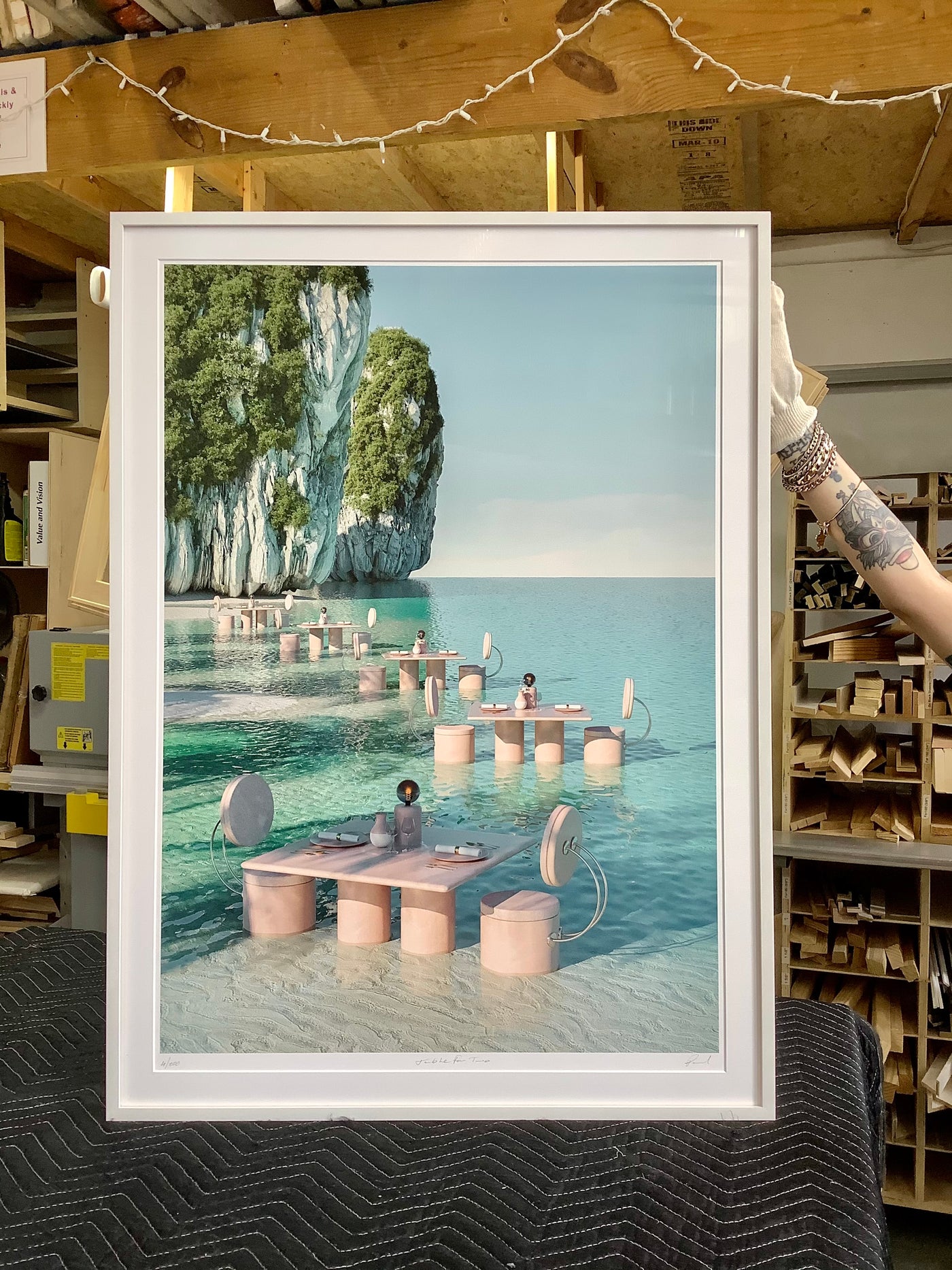 Table for Two: Print by Paul Milinski Framed at Frames and Stretchers ...